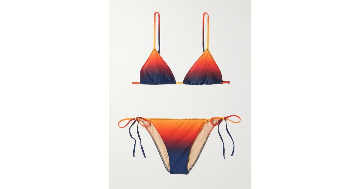 Lido Trentasei Dégradé Triangle Halterneck Bikini in Blue | Lyst UK