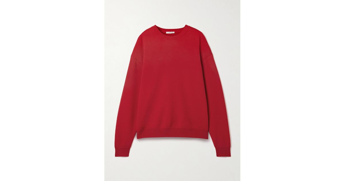 The Row Leora Cashmere Sweater in Red | Lyst UK