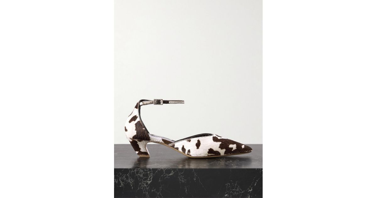 Le Monde Beryl Victoria Cow-Print Calf Hair Pumps | Lyst