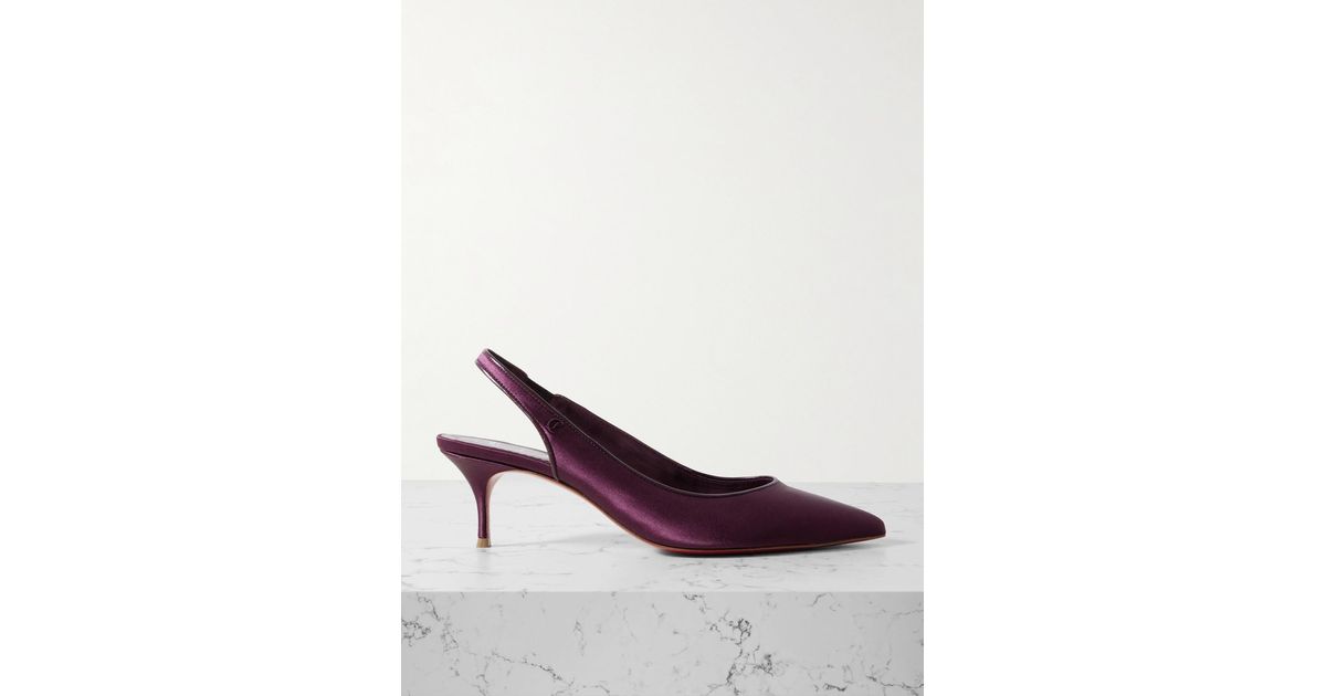 Christian Louboutin Sporty Kate 55 Satin-Crepe Slingback Pumps in ...
