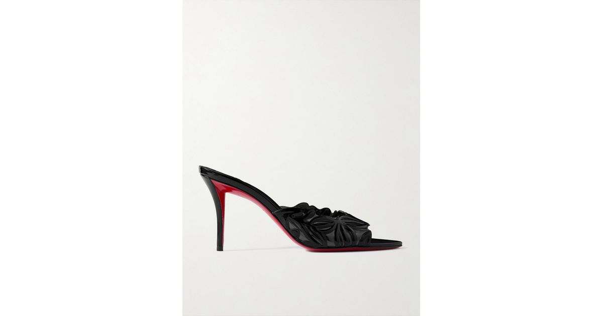 Christian Louboutin Apostropha Petunia 80 Patent-Leather And Pvc Mules ...