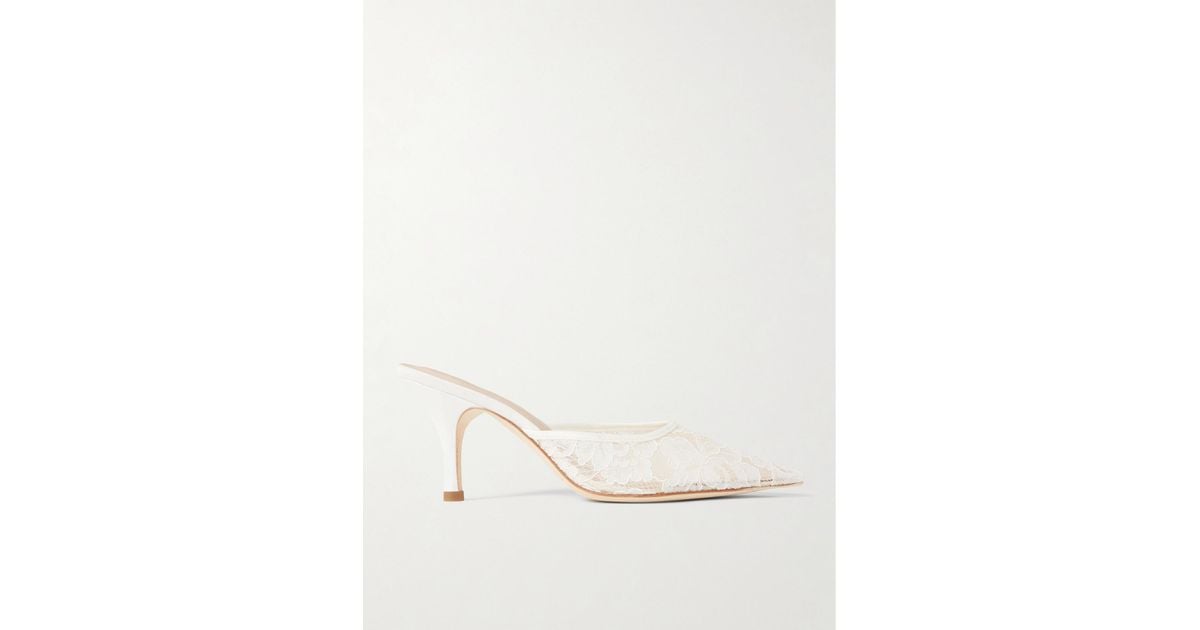 Loeffler Randall Layla Corded Lace Mules in Natural | Lyst