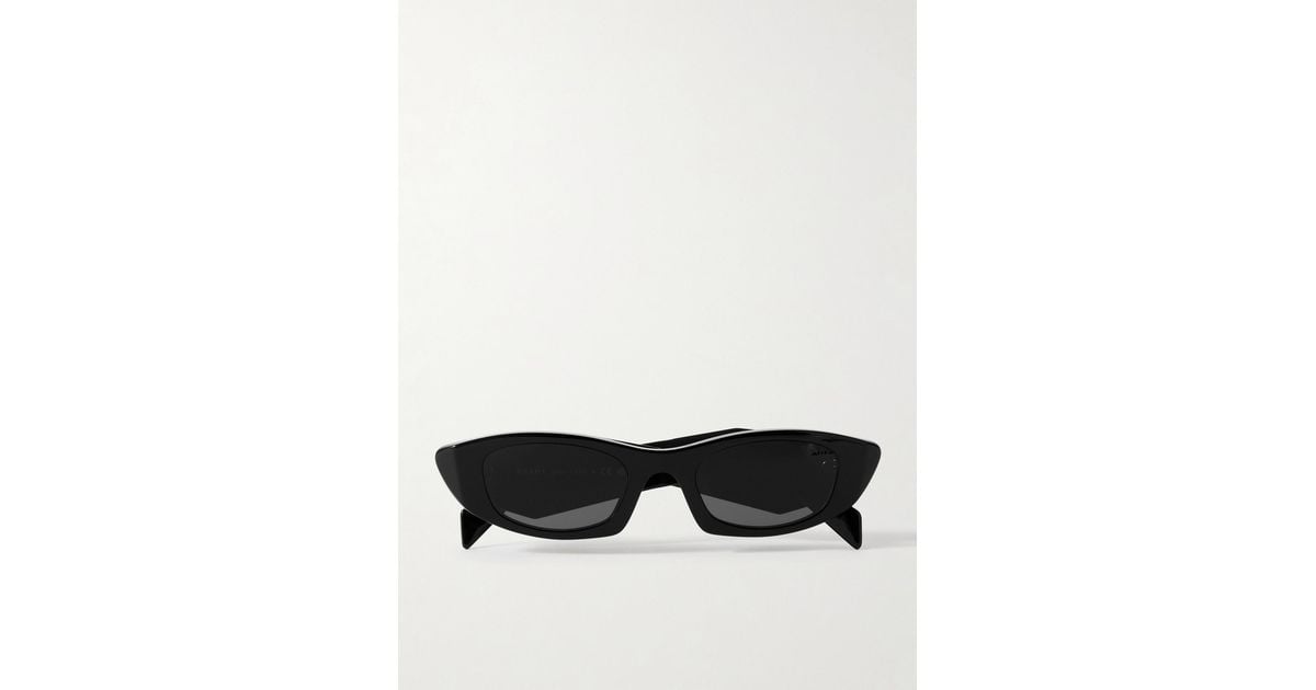 Prada Symbole Cat-Eye Acetate Sunglasses in Black | Lyst UK