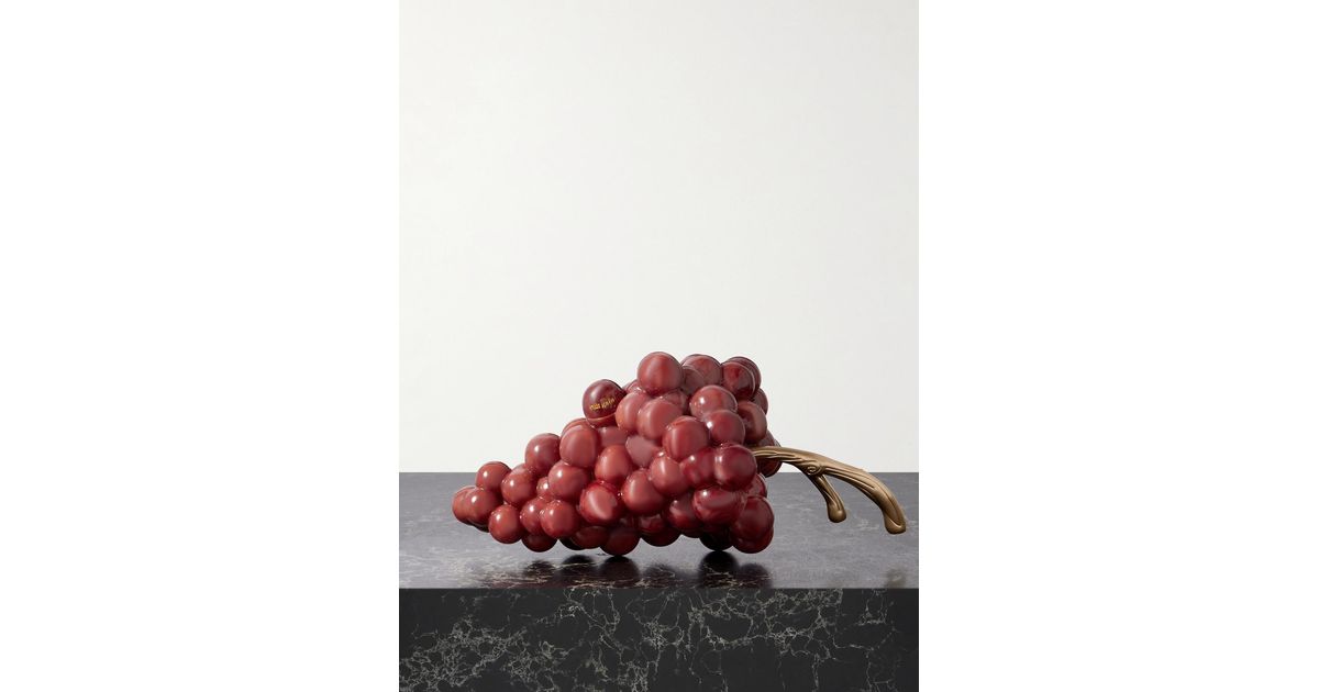 Cult Gaia Grape Resin And-Tone Clutch in Red | Lyst UK