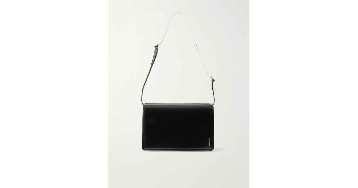 Jil Sander File Small Leather Shoulder Bag in White | Lyst