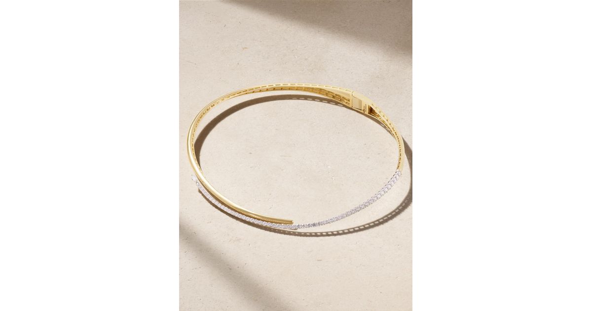 YEPREM Strada 18-Karat Diamond Necklace in Natural | Lyst