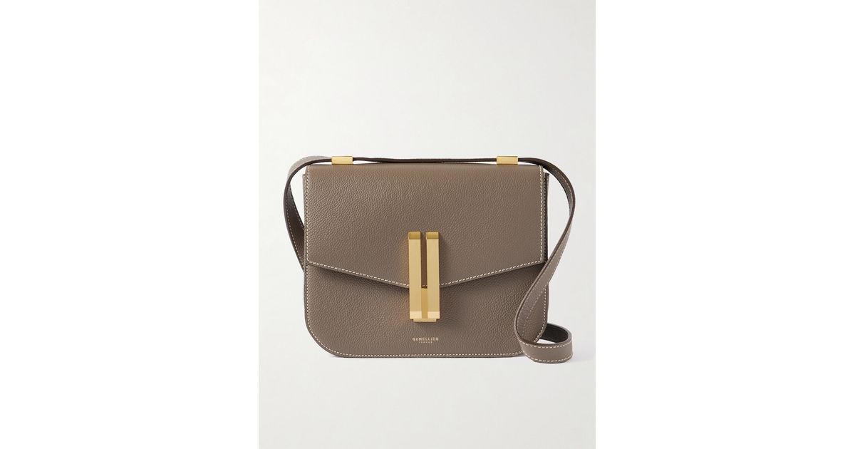 DeMellier The Vancouver Textured-Leather Shoulder Bag in Brown | Lyst