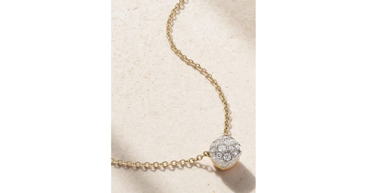 Pomellato Nudo 18-Karat And Diamond Necklace in Natural | Lyst