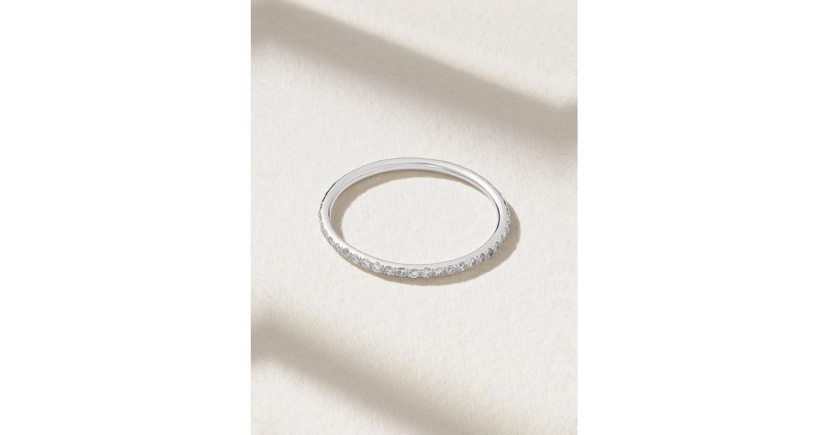 Ileana Makri Thread 18-Karat Diamond Ring in Natural | Lyst UK