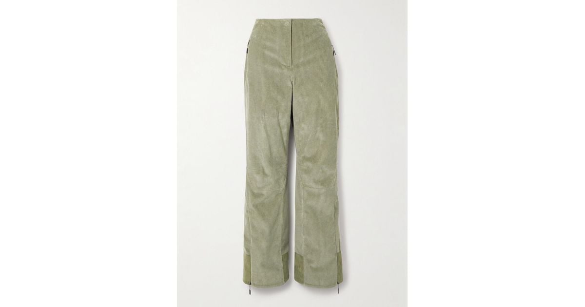 Sease Akuna Padded Corduroy Straight-Leg Ski Pants in Green | Lyst UK