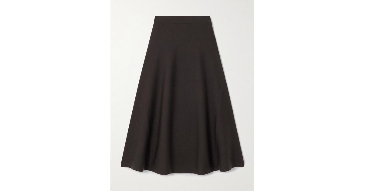 Gabriela Hearst Freddie Wool, Silk And Cashmere-Blend Midi Skirt in ...