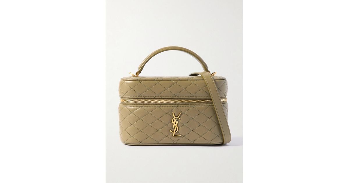 Saint Laurent Gaby Vanity Quilted Leather Shoulder Bag in Metallic | Lyst