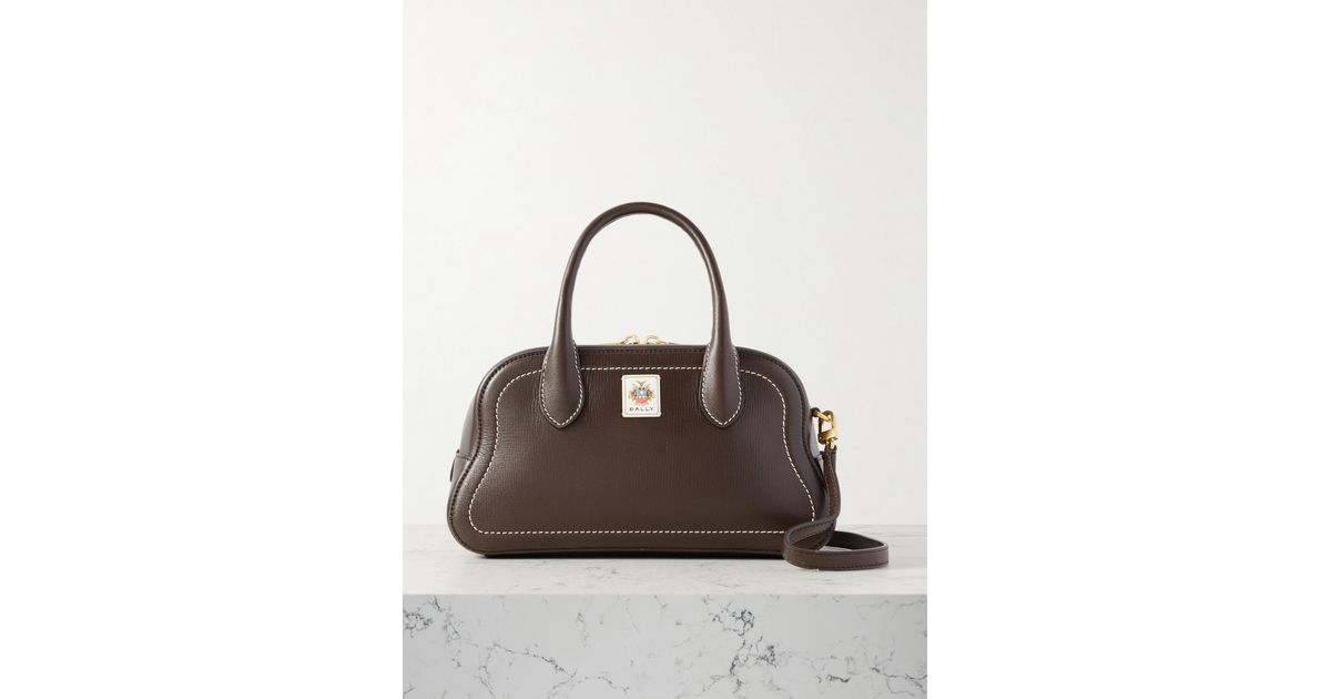 Bally Unda Appliquéd Leather Tote in Brown | Lyst