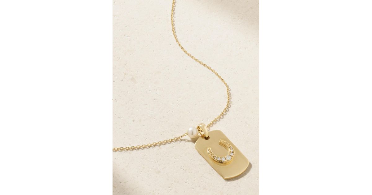 Mizuki Sea Of Beauty 14-Karat, Diamond And Pearl Necklace in Natural | Lyst