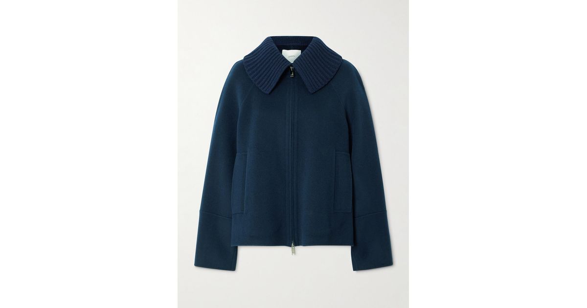 JOSEPH Cooksey Wool And Cashmere-Blend Jacket in Blue | Lyst UK