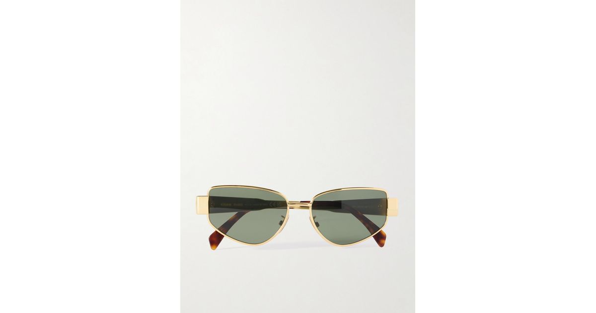 Celine Cat-Eye-Tone Sunglasses in Green | Lyst