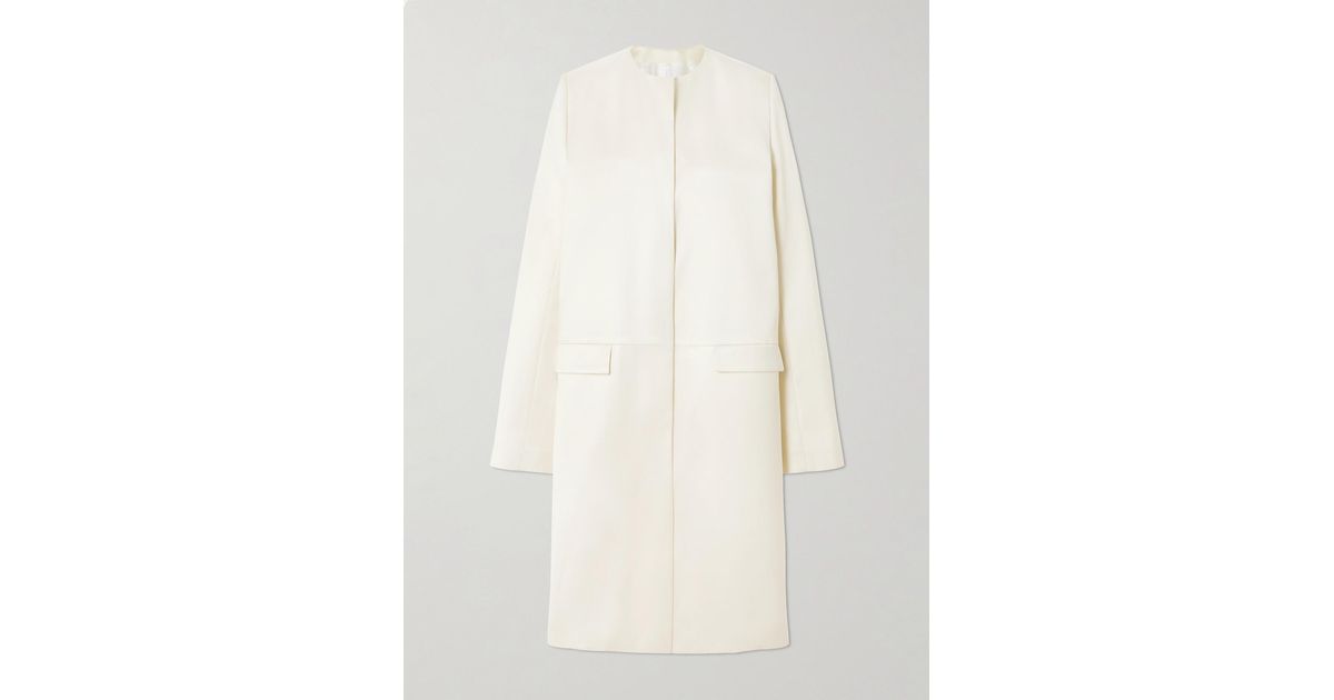 TOTEME Silk Coat in Natural | Lyst