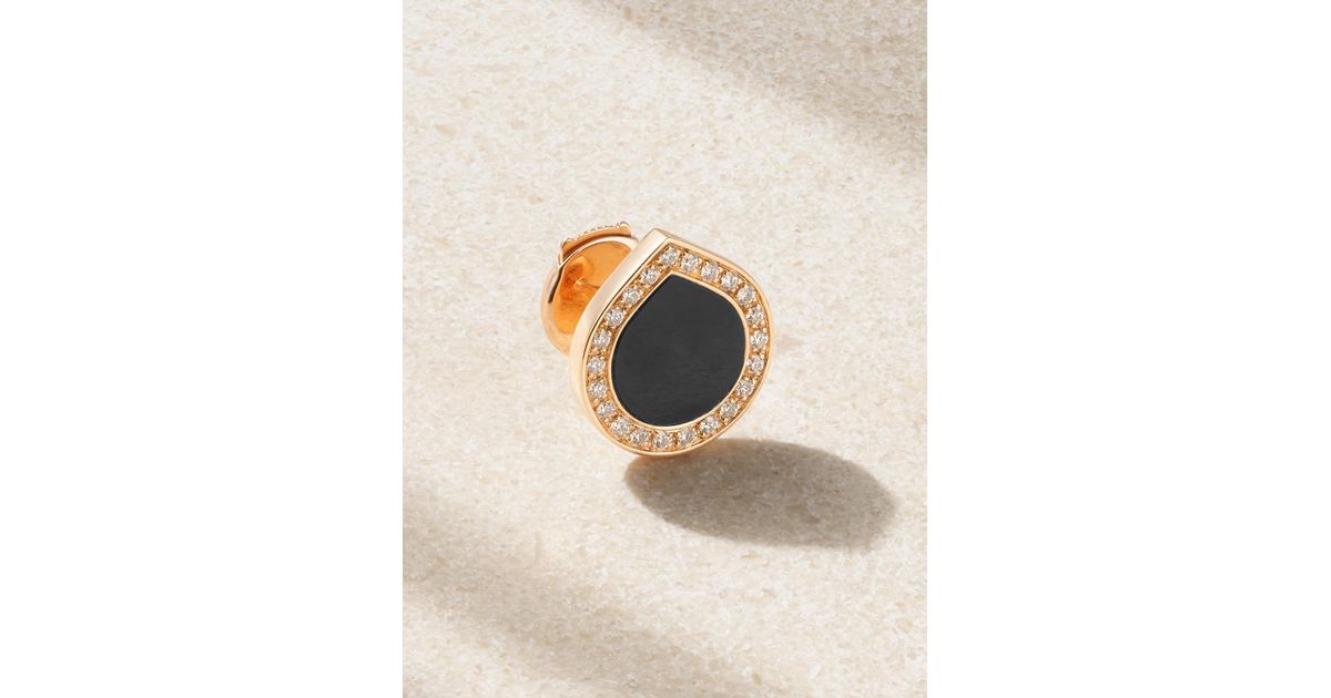 Repossi Antifer 18-Karat Rose, Onyx And Diamond Single Earring in ...