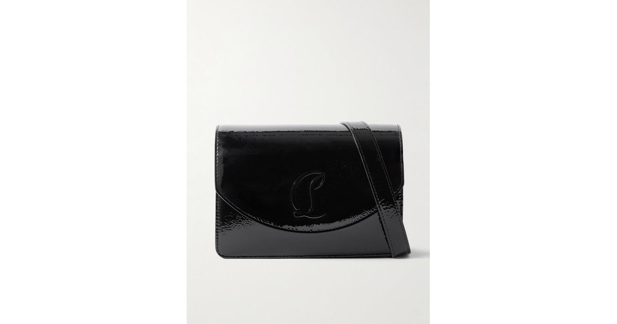 Christian Louboutin Loubi54 Patent-Leather Shoulder Bag in Black | Lyst