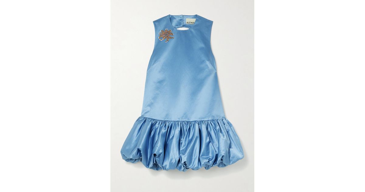 ALÉMAIS Sam Pauletto Caspian Embellished Gathered Cotton And Silk-Blend ...