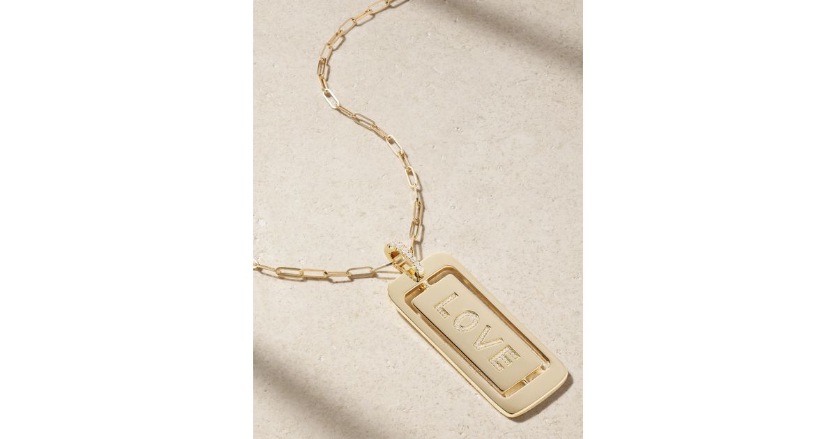 Diane Kordas Love You Spinning 18-Karat Diamond Necklace in Natural | Lyst