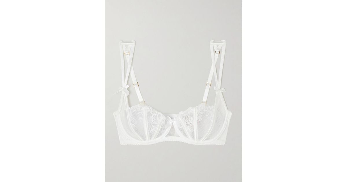 Agent Provocateur Rosia Embroidered Lace, Tulle And Satin Underwired ...