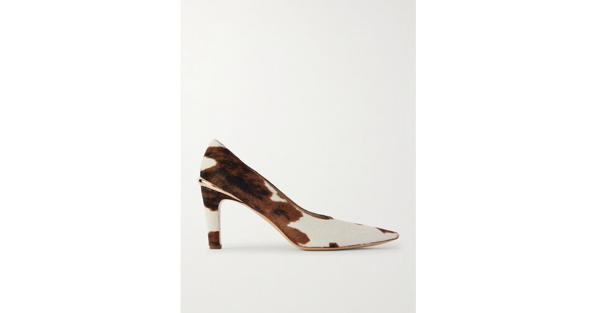 Gabriela Hearst Edwina 75 Cow-Print Calf Hair Pumps in Natural | Lyst