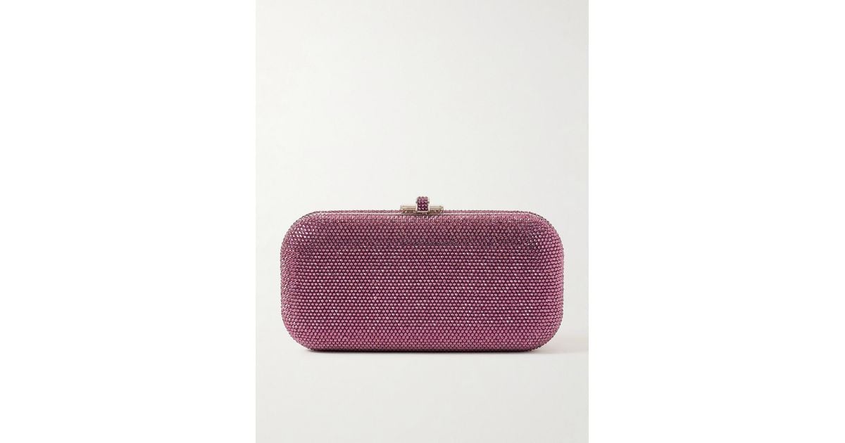 Judith Leiber Long Slide Crystal-Embellished-Tone Clutch in Purple ...