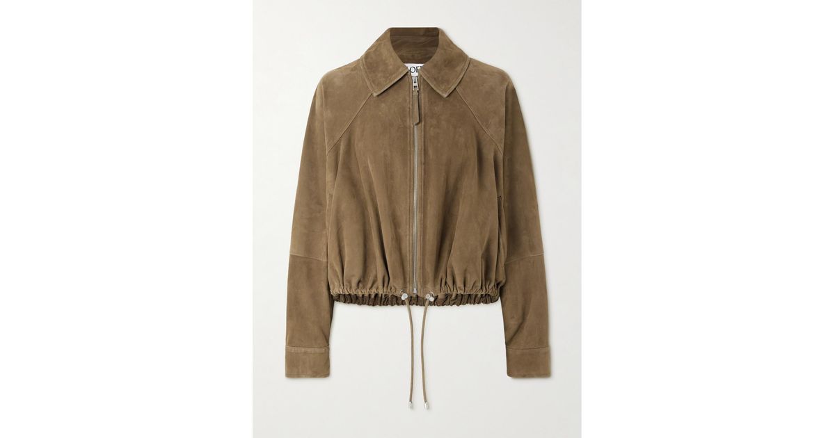Loewe Balloon Suede Jacket in Natural | Lyst UK