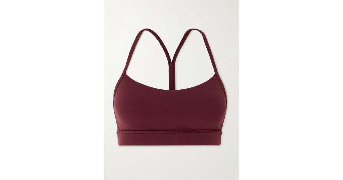 lululemon Flow Y Nulu Sports Bra in Red | Lyst