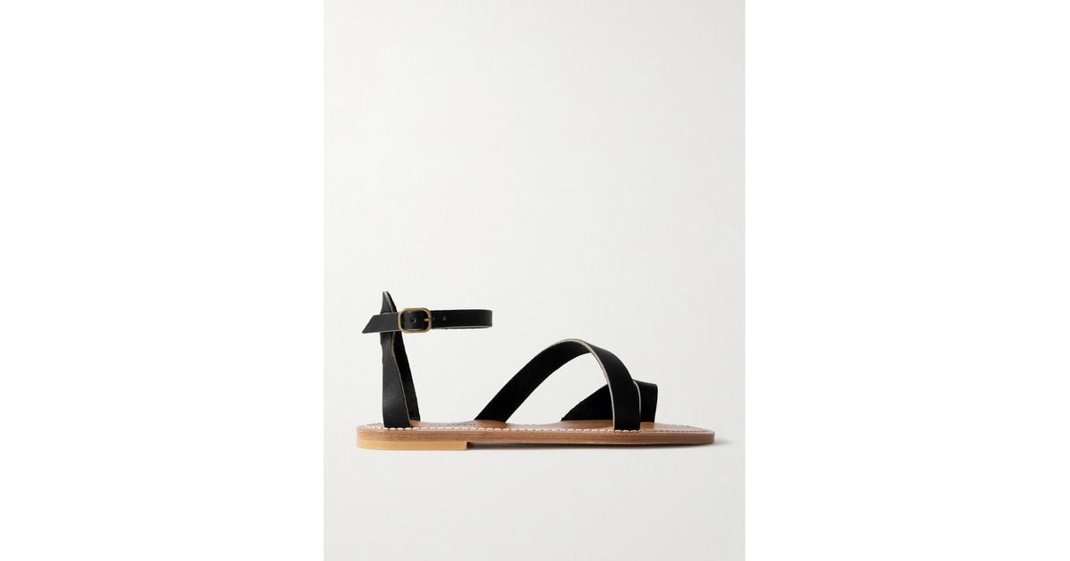 K. Jacques Anaelle Leather Sandals in Black | Lyst