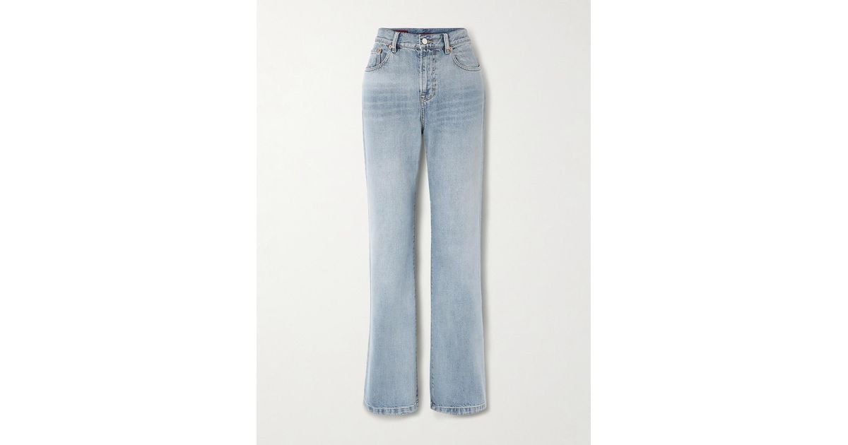Gucci High-Rise Bootcut Jeans in Blue | Lyst
