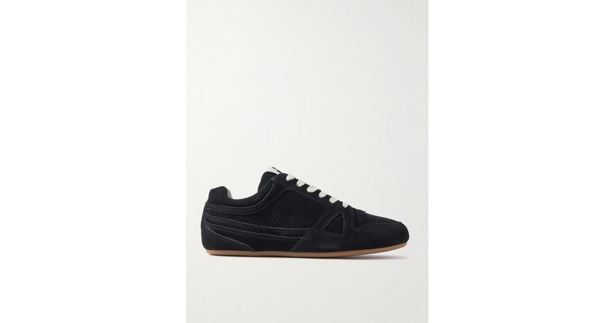 Isabel Marant Senny Perforated Suede Sneakers in Blue | Lyst UK