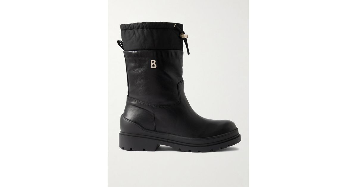 Bogner St. Moritz Shell-Trimmed Shearling-Lined Leather Ankle Boots in ...