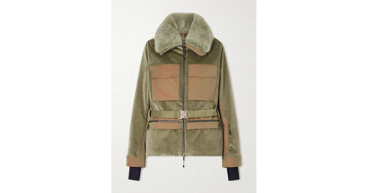 Sease Altai Plush-Trimmed Cotton-Blend Corduroy Down Ski Jacket in ...