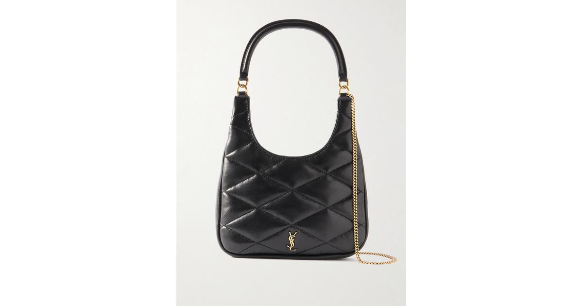 Saint Laurent Sade Mini Quilted Leather Tote in Black | Lyst UK