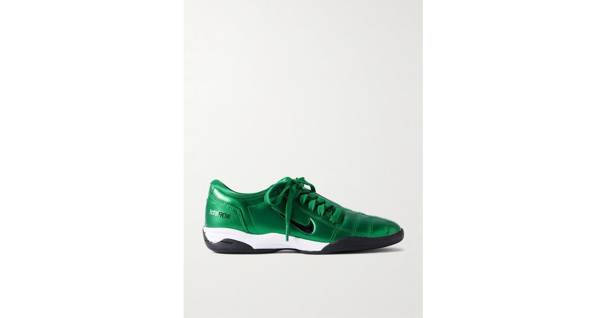 Nike T90 Metallic Leather Sneakers in Green | Lyst UK