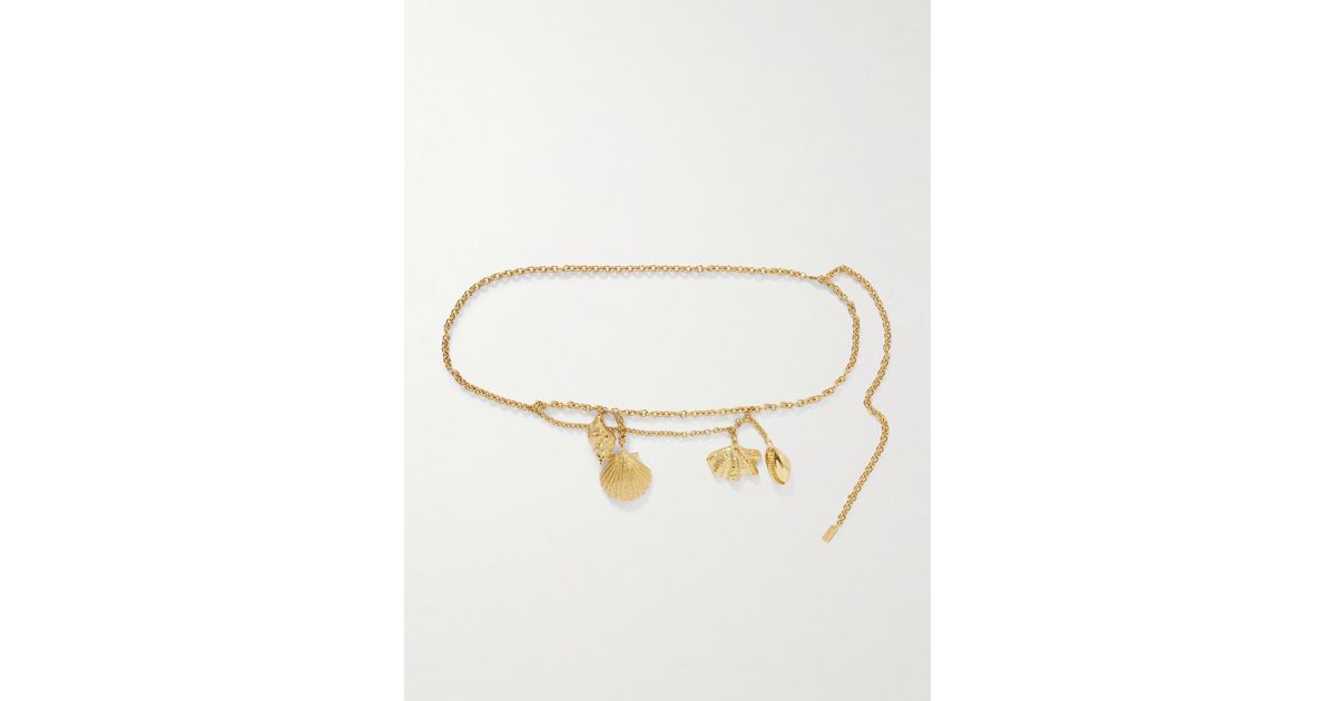 Chloé Shell-Tone Belt in Natural | Lyst