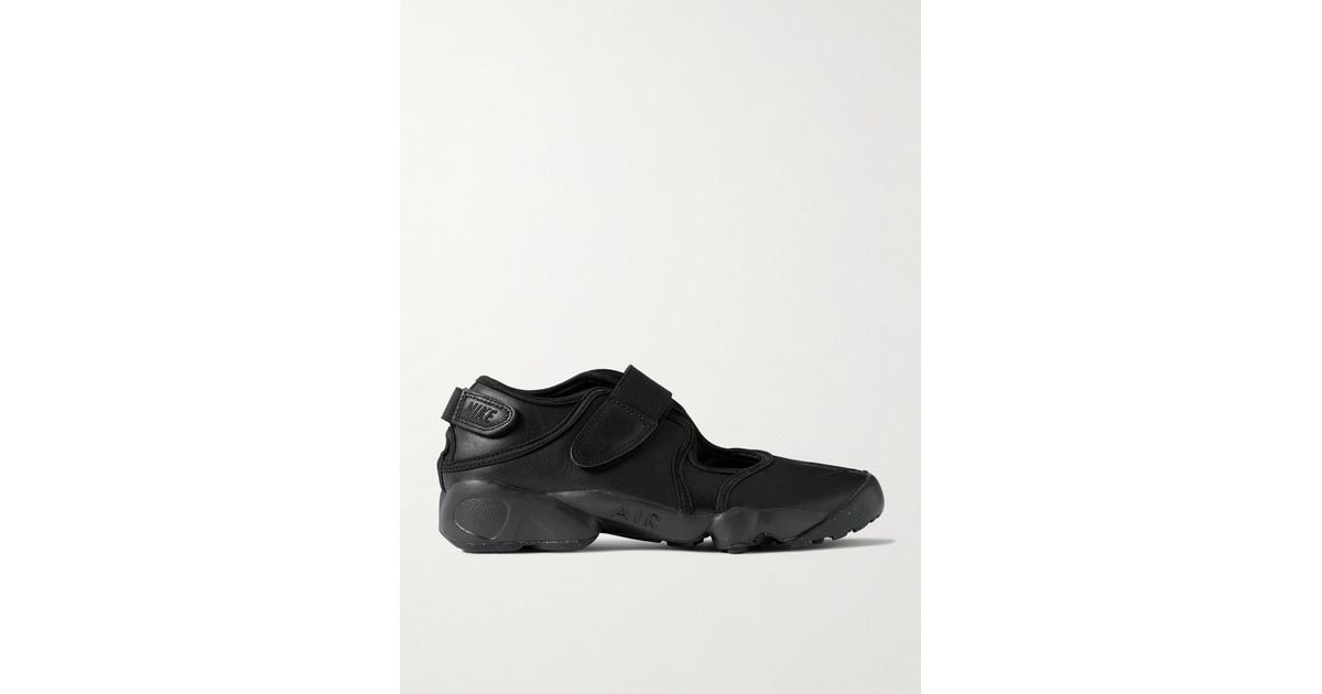 Nike Air Rift Split-Toe Leather Sneakers in Black | Lyst UK