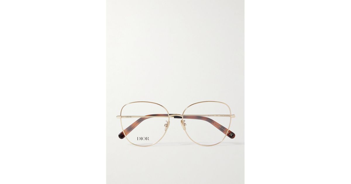 Dior Mini Cd O B4U Oversized Round-Frame-Tone And Tortoiseshell Acetate ...