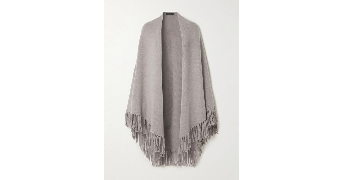 arch4 Fringed Cashmere Wrap in Grey | Lyst UK