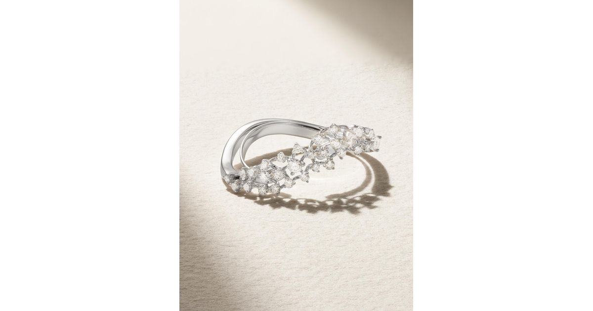 ANANYA Scatter 18-Karat Diamond Ring in Natural | Lyst