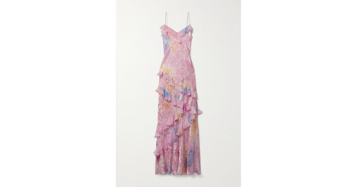 LoveShackFancy Rialto Ruffled Silk-blend Gown in Pink | Lyst Australia