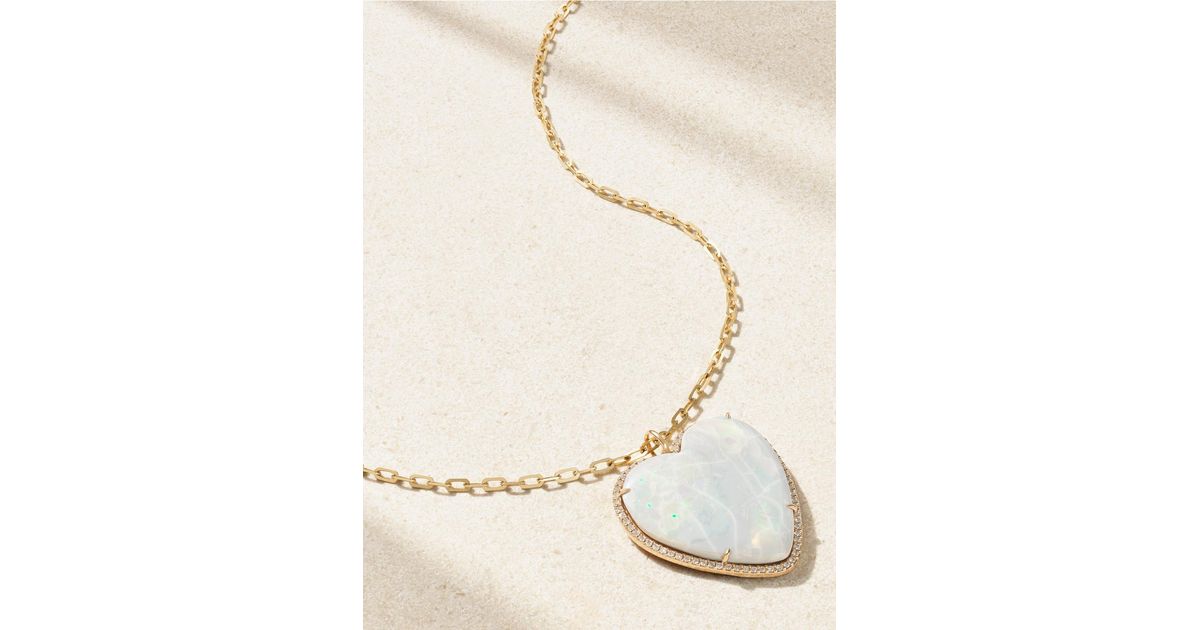 JIA JIA Jumbo 14-Karat, Opal And Diamond Necklace in Natural | Lyst