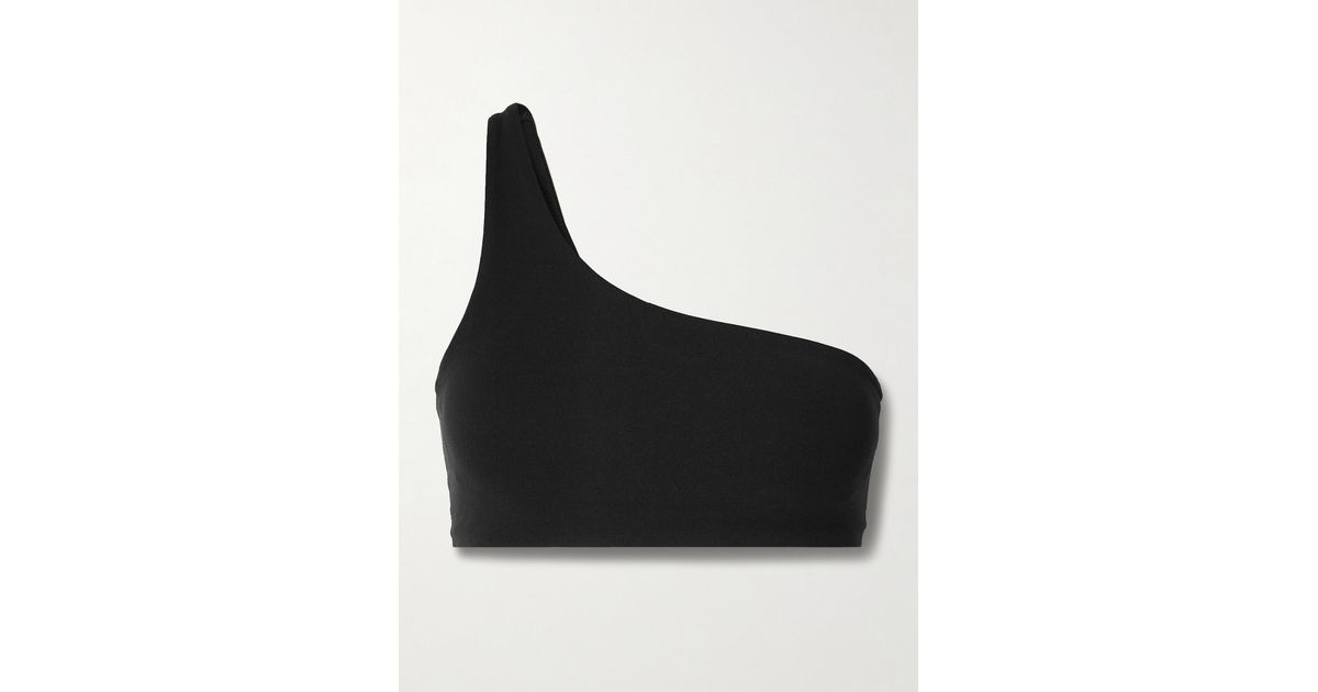Nike Zenvy One-Shoulder Dri-Fit Sports Bra in Black | Lyst