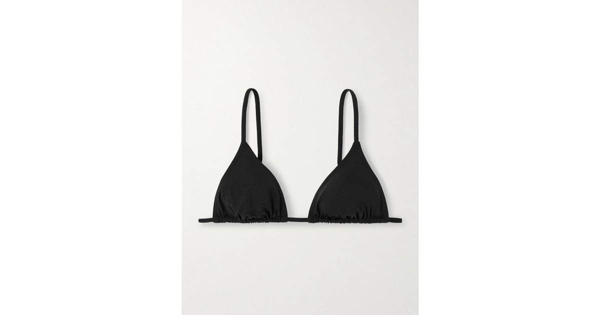 Eres Les Permanents Mouna Triangle Bikini Top in Black | Lyst