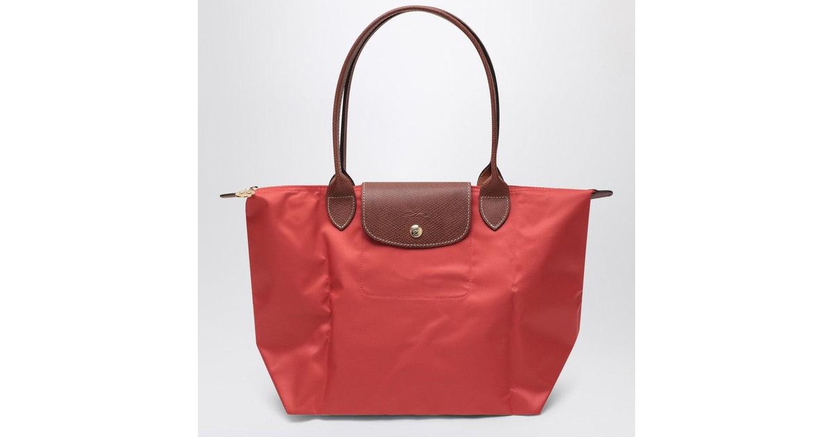 Longchamp Tomato Le Pliage Original M Bag in Red | Lyst