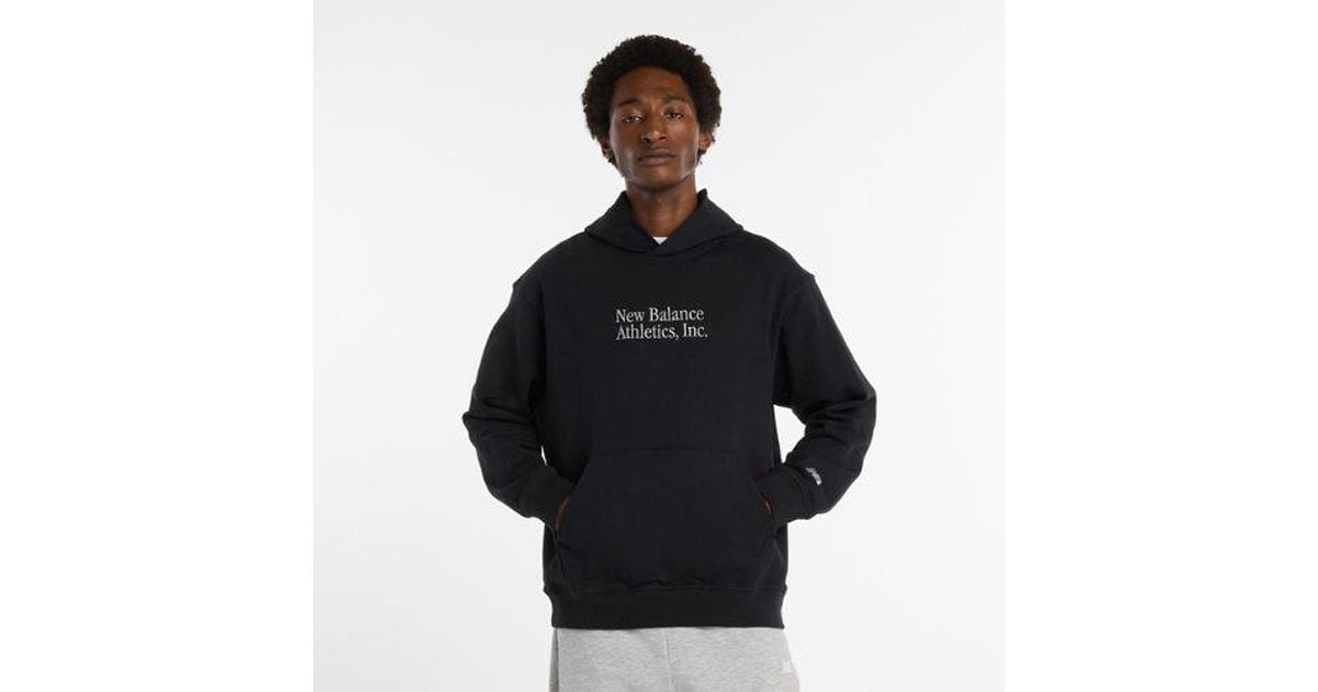 New Balance Athletics Classics Hoodie in Black for Men | Lyst UK