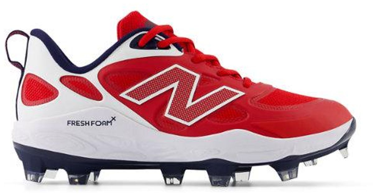 New Balance Velov4 Molded Softball Shoes in Red | Lyst