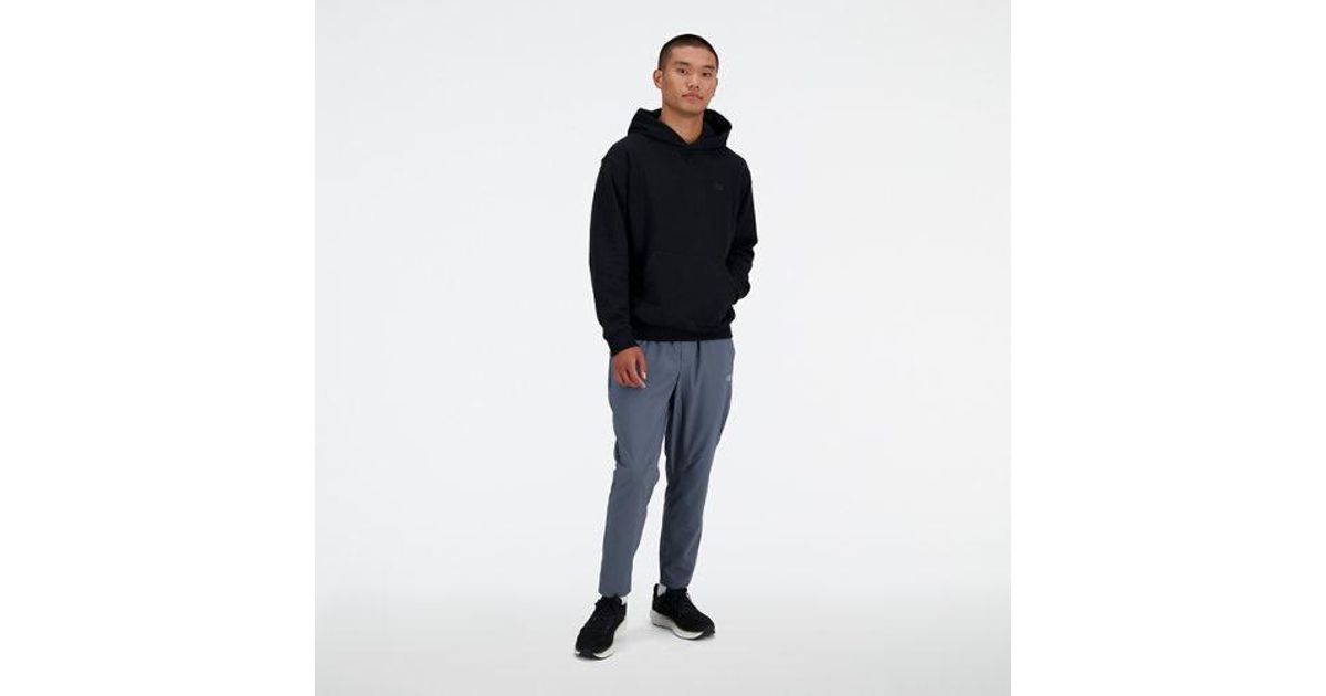 New Balance Athletics French Terry Pullover in Black for Men | Lyst
